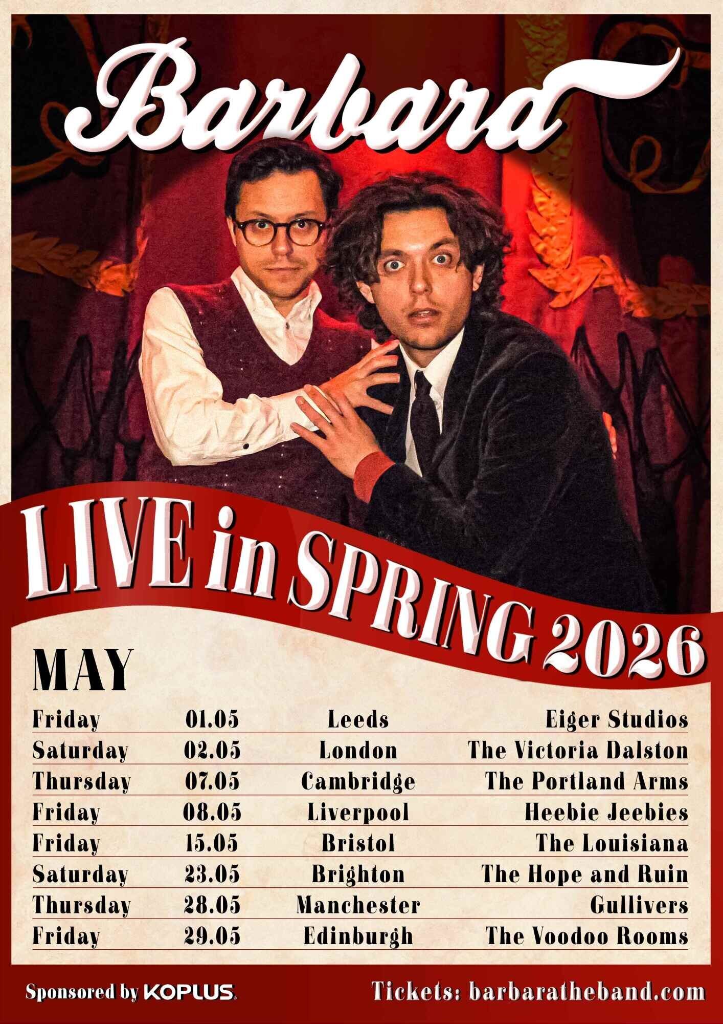 Barbara - Spring Tour (and More!): News : At The Barrier